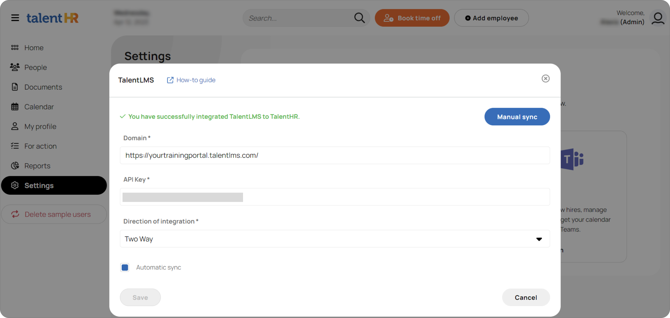 How to integrate your TalentLMS portal with your TalentHR domain – TalentHR Help Center