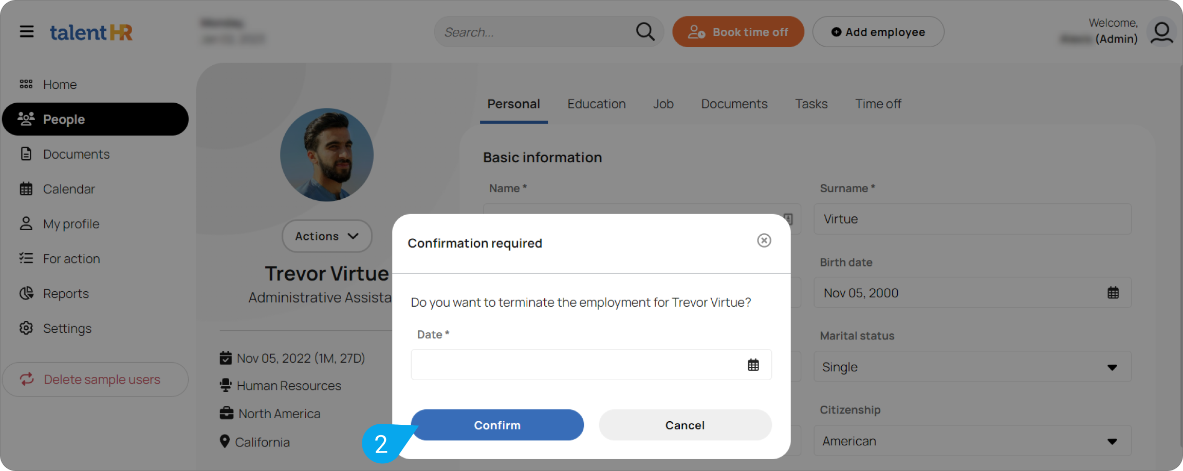 How to terminate an employee – TalentHR Help Center